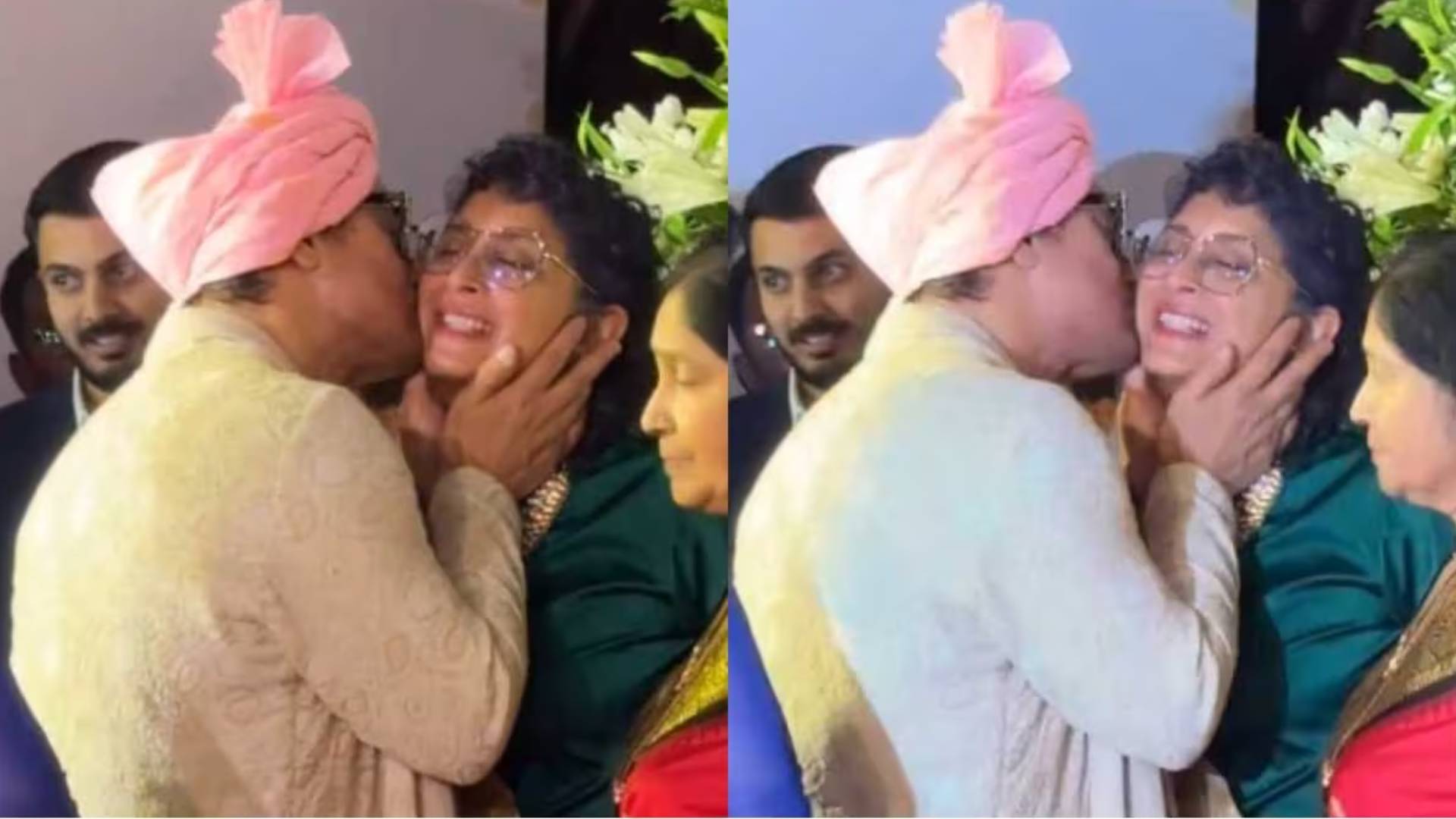 Aamir Khan Greets Ex-Wife Kiran Rao With A Kiss At Daughter Ira’s Wedding