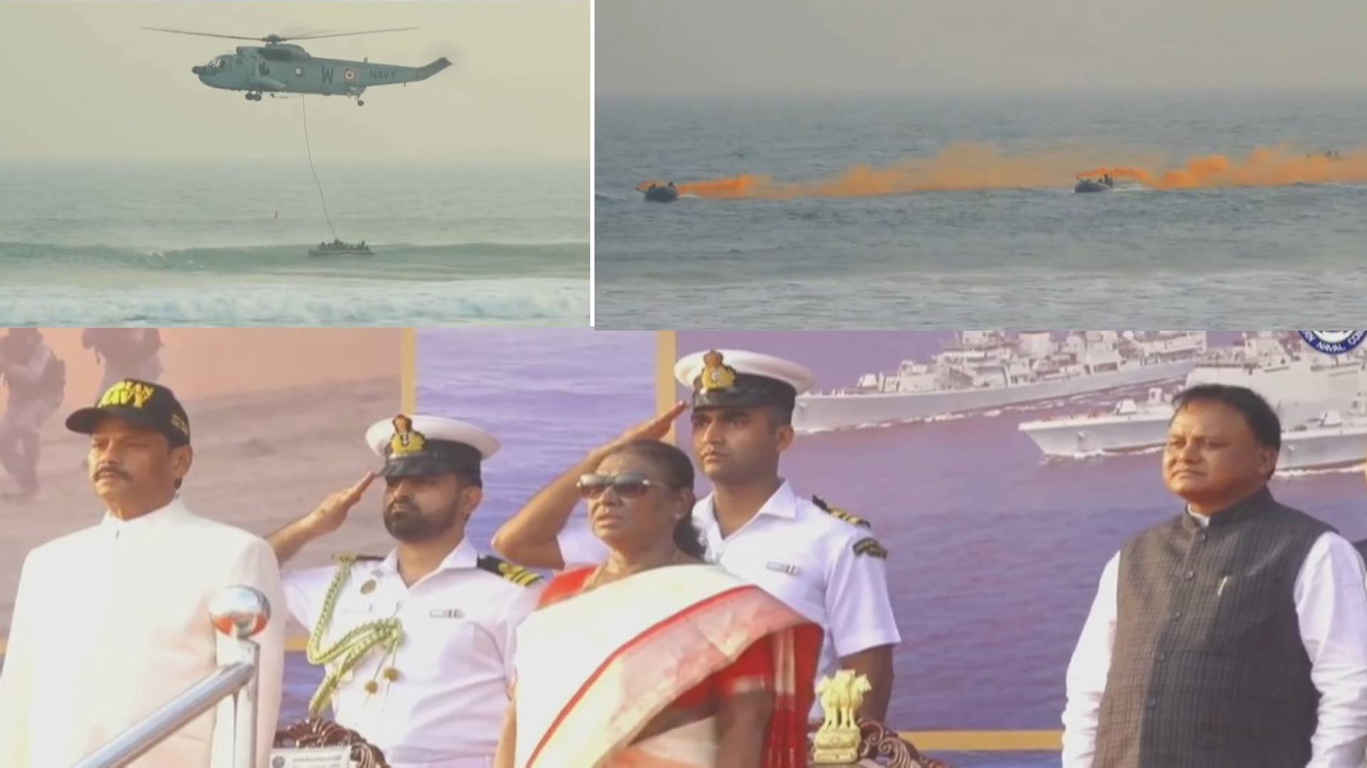 President Droupadi Murmu Attends Navy Day Celebrations Off Puri Coast ...